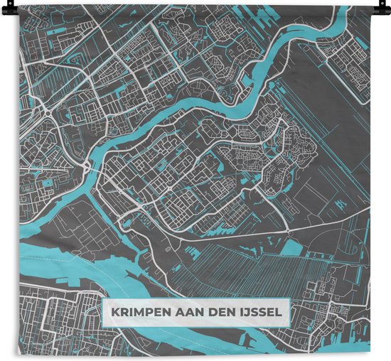 Wandkleed - Wanddoek - Kaart - Plattegrond - Krimpen aan den IJssel ...
