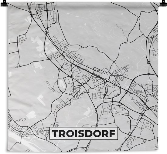 Wandkleed - Wanddoek - Troisdorf - Kaart - Stadskaart - Plattegrond ...
