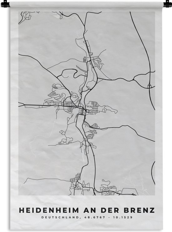 Wandkleed - Wanddoek - Duitsland - Kaart - Heidenheim An Der Brenz ...