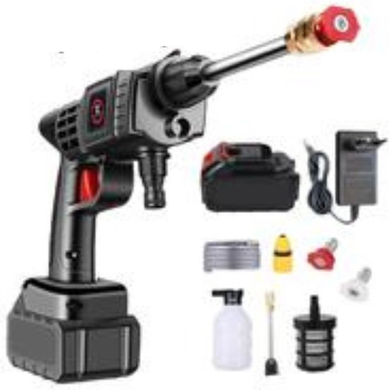 Hogedruk Spuit - 200W - 50bar - Draadloze Hogedruk - Auto - Wasmachine ...