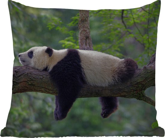 Tuinkussen - Panda - Boom - Dieren - Natuur - 40x40 cm - Weerbestendig ...