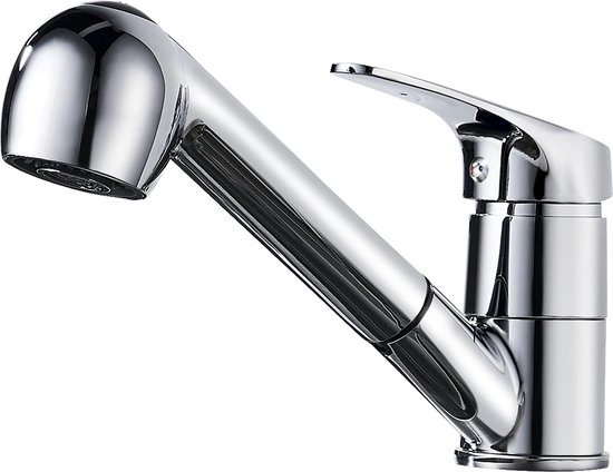 Keukenkraan, uittrekbaar, 360° draaibare waterkraan keuken, gootsteenarmatuur keuken... | bol