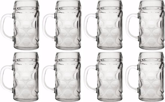 8x Bierpullen/Bierglazen 0,5 liter - Oktoberfest/Bierfeest feestartikelen - Horeca... | bol