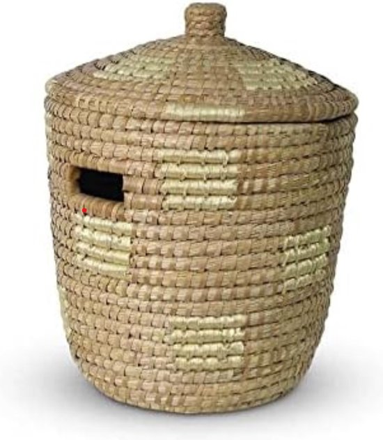 Wasmand Riet - Wasmand Riet Met Deksel | bol