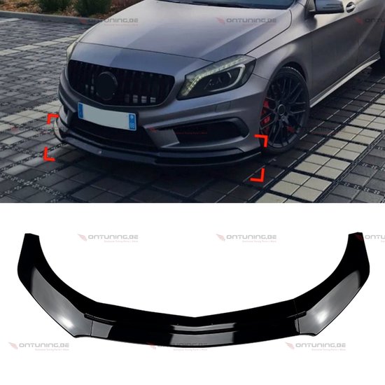 Mercedes A Klasse W176 (2012-2015) AMG Style Front Lip Glans Zwart | bol
