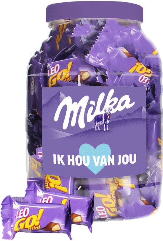 Milka Leo Go mini chocolade "Ik Hou Van Jou" - wafers met melkchocolade ...