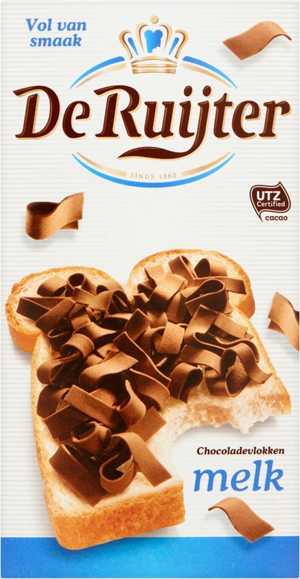 De Ruijter - Chocolade Vlokken - Melk - 300 g | bol