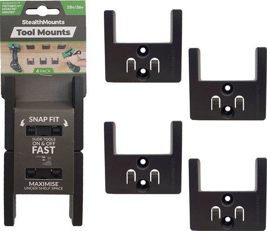 Stealthmounts - Machinehouder Hikoki/Metabo HPT/ Hitachi 18v - 4 delig | bol