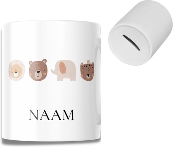 Spaarpot - Dieren - Baby - Gepersonaliseerd - Meisje - Jongen - Doelen ...