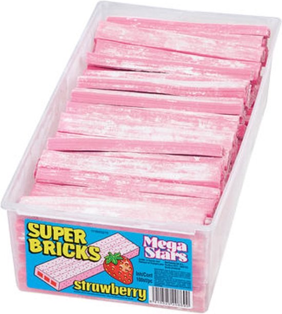 SUPER BRICKS STRAWBERRY (100x17GR ) | bol