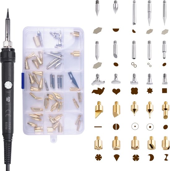 Houtbrander - Pyrografie - Houtbrander set - Soldeerbout - Soldeerset ...