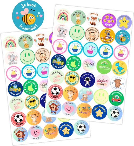 Stickervellen Beloningsstickers - Beloningsstickers Kinderen - Belonen ...