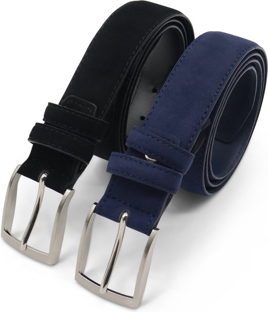 Riem Vegan Suede Blauw - Riemmaat 100 - totale lengte 115 | bol