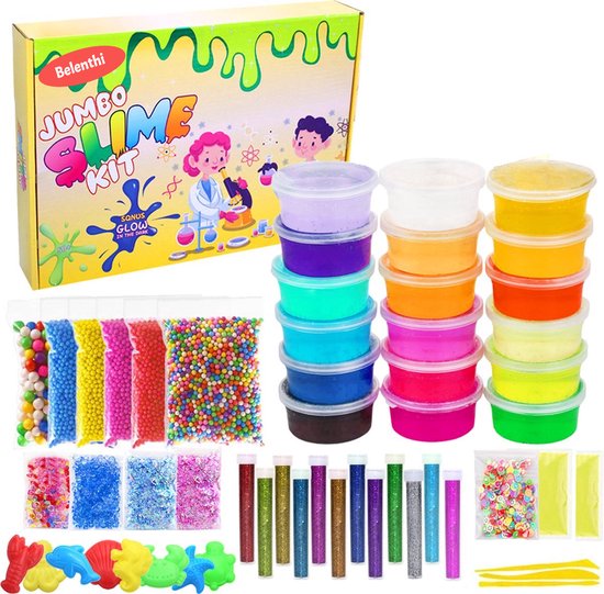 Belenthi Fluffy Slijm Pakket – Fluffy Slime Kit – Slijm Maken voor ...