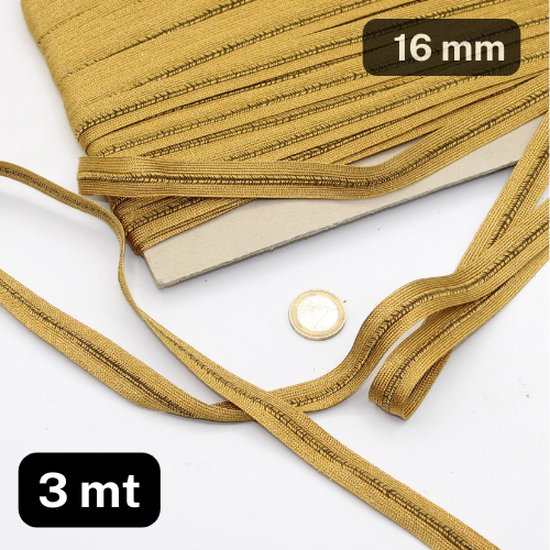 3 Meter PASSEMENTERIE LINT, met Lichte Welving in het Midden, Breedte ...