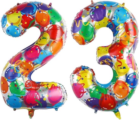Cijfer Ballonnen Ballon Cijfer 23 Verjaardag Versiering Feest Helium ...
