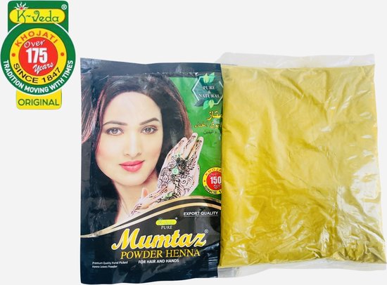 K-Veda Mumtaz Henna Bladeren Poeder – 100% Natuurlijk - Haarverzorging ...
