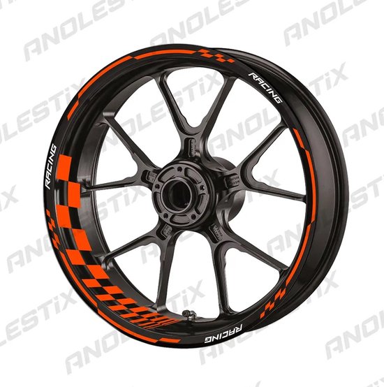 Velg Stickers Motor - Velgstriping - Universeel - Rood.Oranje ...