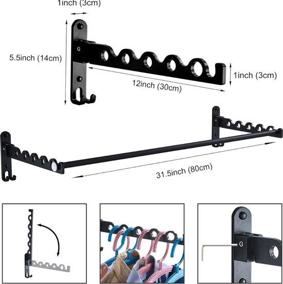 Equivera Wanddroogrek - Wanddroogrek Inklapbaar - Droogrek - Wand ...
