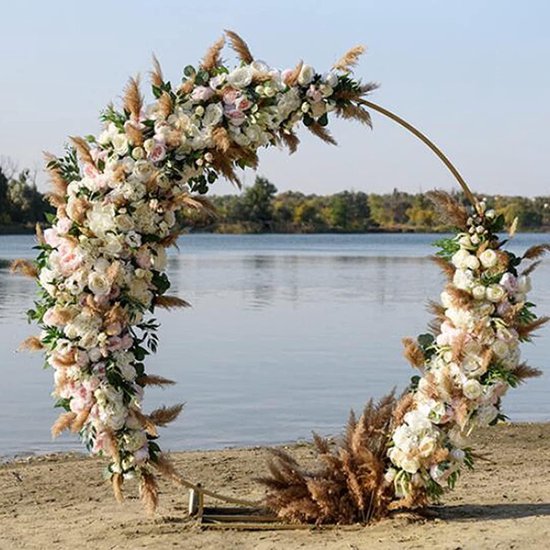 Bruiloft boog - Achtergrond Frame - Goud Diameter 2m - Boog - Rozenboog ...