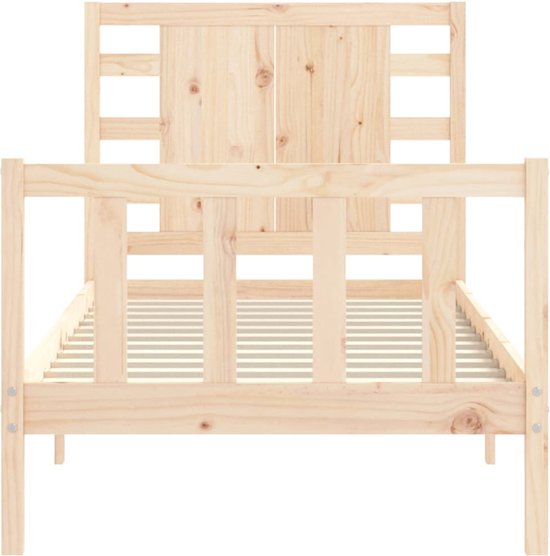 vidaXL Grenenhouten Bedframe - Massief - Multiplex Lattenbodem ...