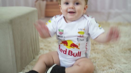 Red Bull Racing F1 Baby Romper Onesie | Wit | 100% katoen | Verstappen ...