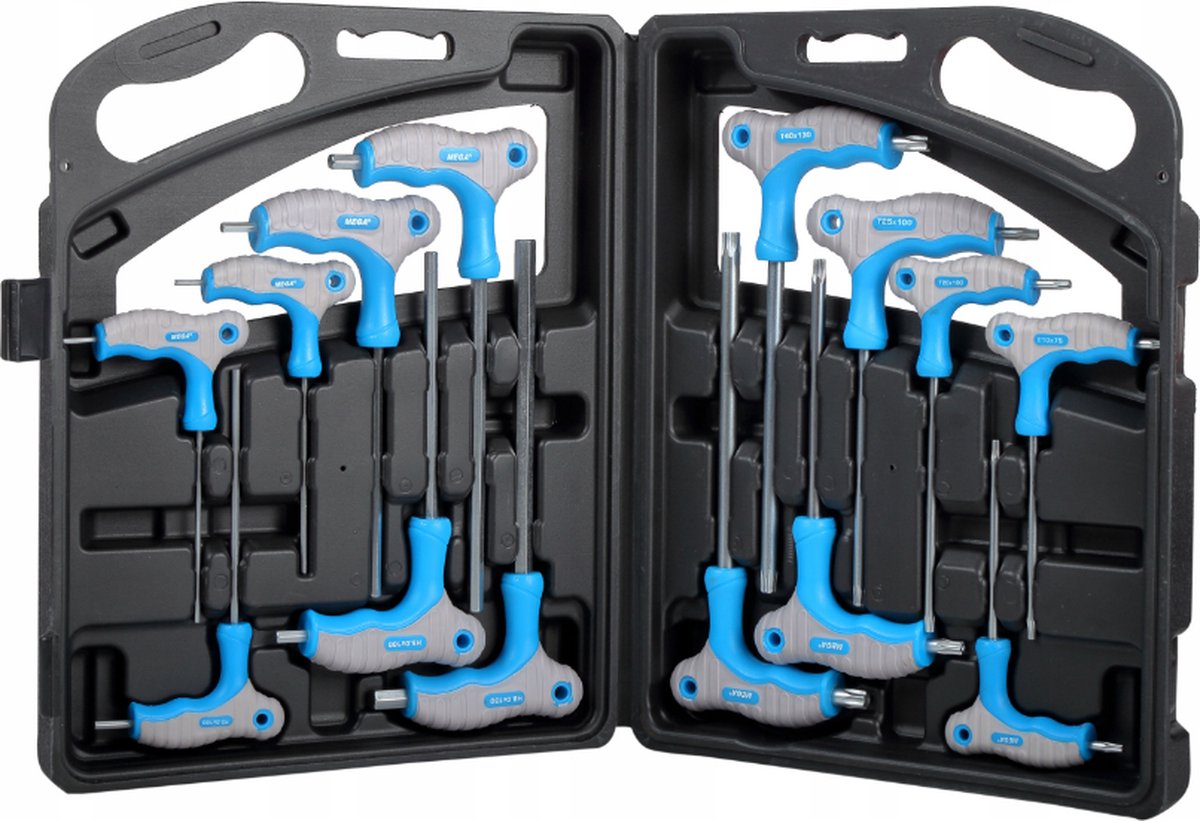 T-sleutel set - 14 delig - Hex + Torx - Met opbergdoos | bol