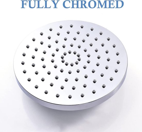 Douchekop tegen kalksteen, douchekop van roestvrij staal ...