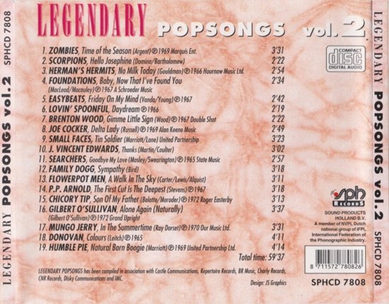Legendary Pop Songs, Zombies | Muziek | bol