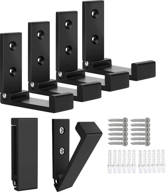 6-pack opvouwbare haken voor het ophangen van jassen, aan de muur ...