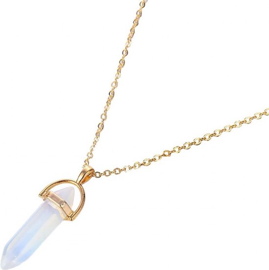 Ketting met Kristal - Wit | bol