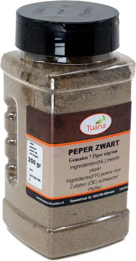 Peper Zwart Gemalen - 180 gram - MP0210 | bol