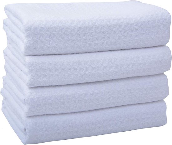 Microfiber theedoeken wit wafeldoek keukendoeken pluisvrij super zacht ...