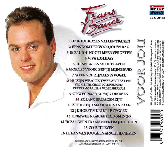 Voor Jou, Frans Bauer | Muziek | bol