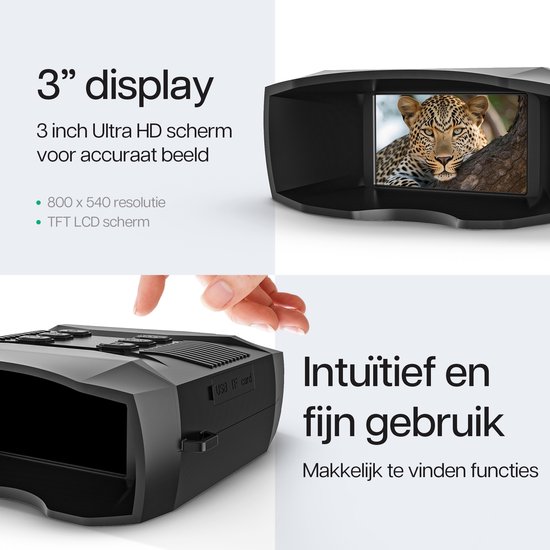 Bastix ® N1 Digitale Verrekijker met Camera - 8K Ultra HD - Nachtkijker ...