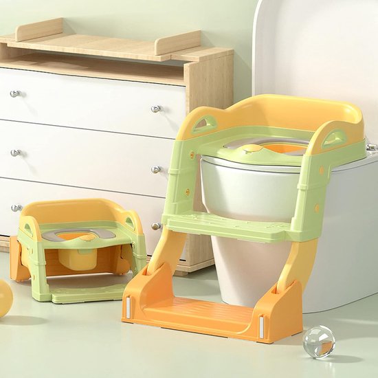 WC-adapter voor kinderen, met ladder, wc-bril met brede trede, antislip ...