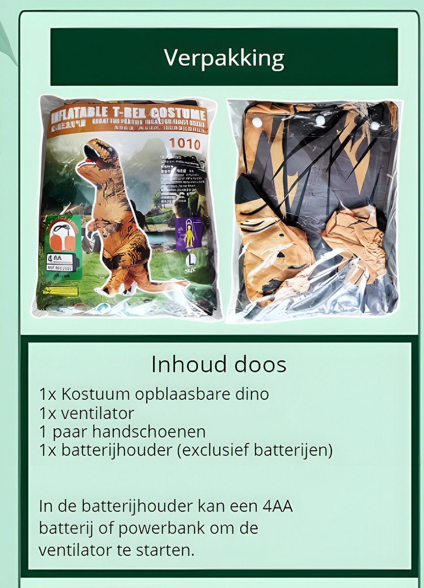 Rique Dino pak - Carnaval - Dino pak - Dinosaurus - Dino kostuum ...