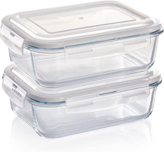 Vershouddozen van glas, voorraaddozen met deksel | bol