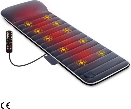 Vibratiemassagemat met Warmte en Memory Foam - massagemat - Voor rug ...
