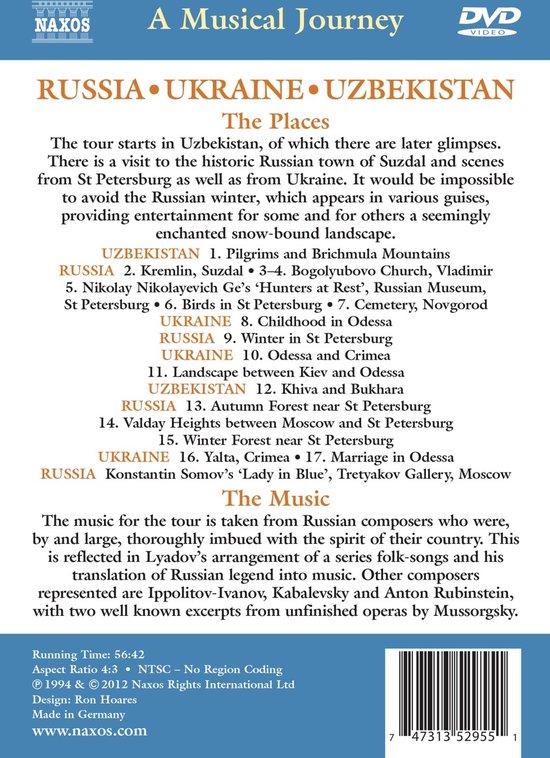Various Artists - A Musical Journey: Russia, Ukraine, (DVD), various ...