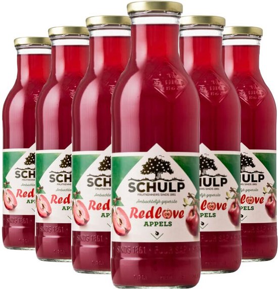 Schulp Red Love Appelsap Ambachtelijk 6 x 0,75 liter | bol