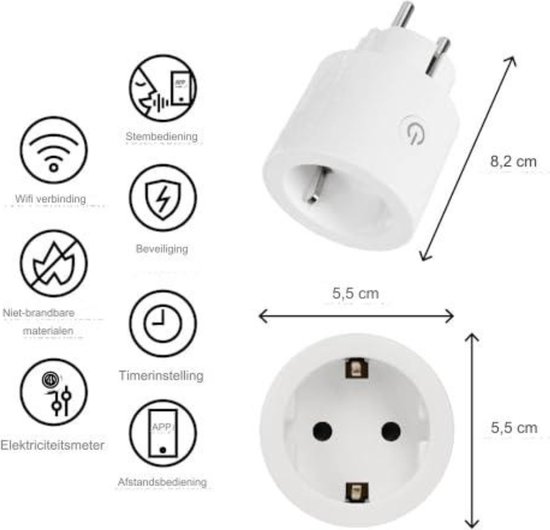 Slimme Stekker Met Energiemeter - Slimme Stekker - Smart Plug - Slimme ...
