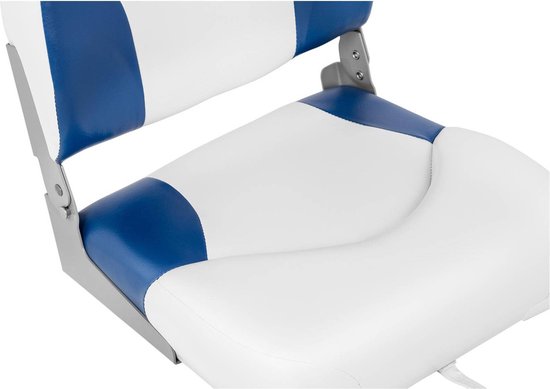 MSW Bootstoel - 2 stuks - 42 x 50 x 51 cm - Wit met Blauw | bol