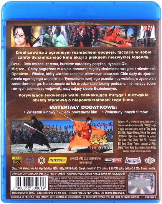 Hero [Blu-Ray] (Blu-ray), Ziyi Zhang | Dvd's | bol