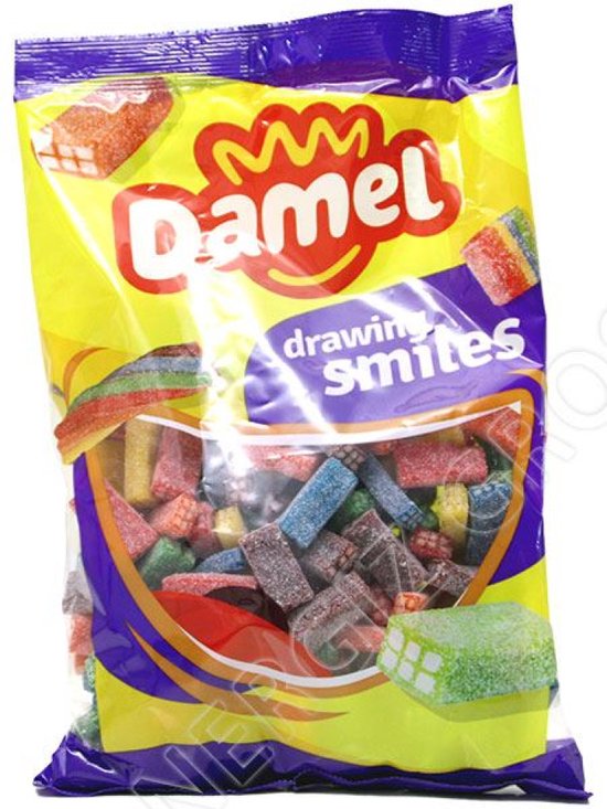 Damel Drawing Smiles - zure snoepjes in diverse smaken - 1 kg | bol
