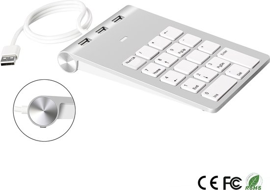 NÖRDIC NK622 USB Numeriek Toetsenbord - 18 Toetsen - Geschikt voor ...