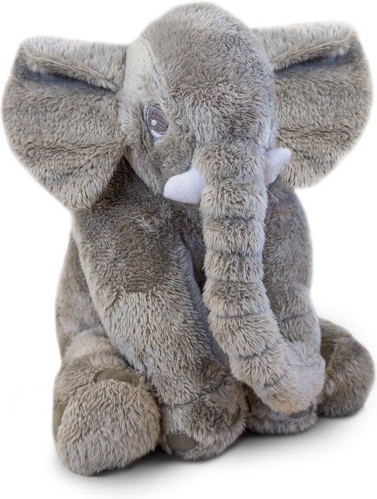 Deryan Luxe Olifant Knuffel - Olifant - Knuffeldier 20 cm - Grijs | bol