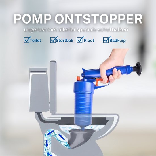 Flamora Premium Luchtdruk Ontstopper - Hoge Kwaliteit WC en Gootsteen ...
