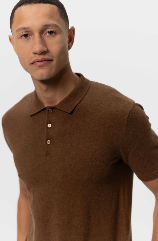 Sissy-Boy - Donkerbruine gebreide polo | bol