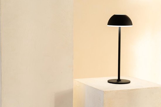 JENS Living LED Tafellamp - Oplaadbaar & draadloos - Zwart - 11x28.5 cm ...